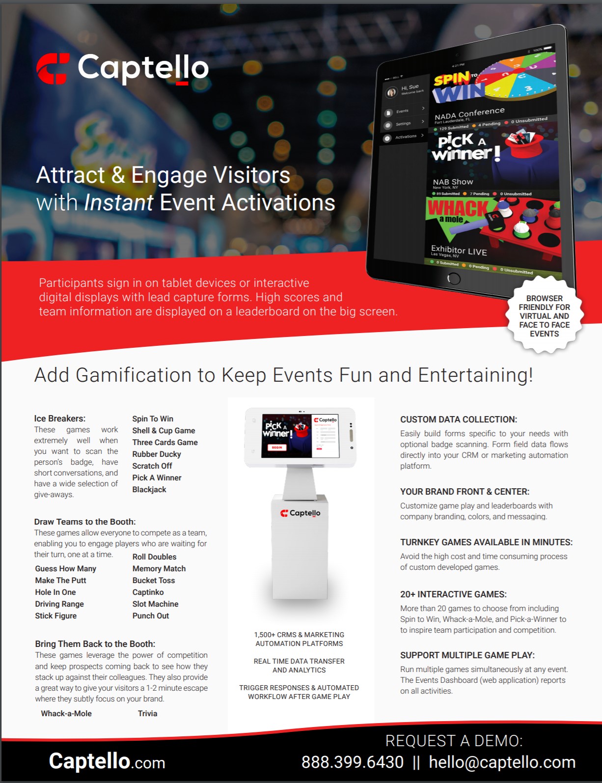 Captello Introduces Touchless Lead Capture Gaming Solutions – Pandemic ...